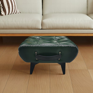 IGUANNA Rectangle Leather Upholstered Ottoman & Reviews | Wayfair