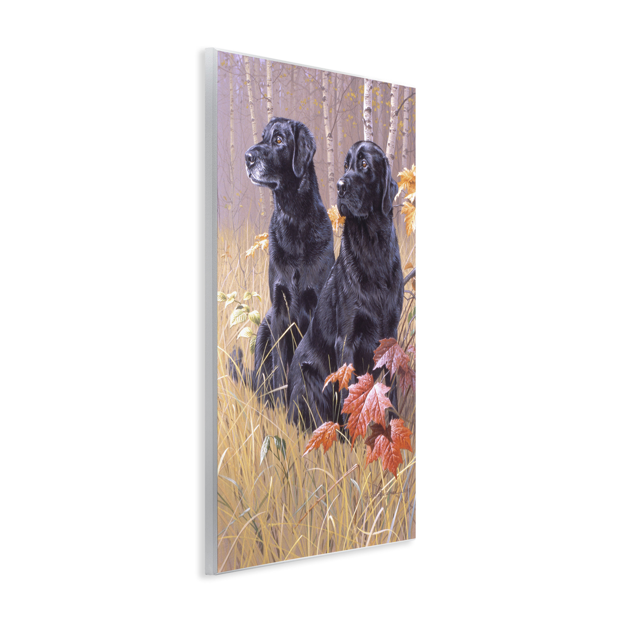 Winston Porter Autumnal Black Dogs Wall Plaque Art by Rod Lawrence ...