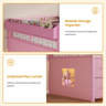 Isabelle & Max™ Low Loft Bed With 7 Storage Drawers, Bookcase And Led ...