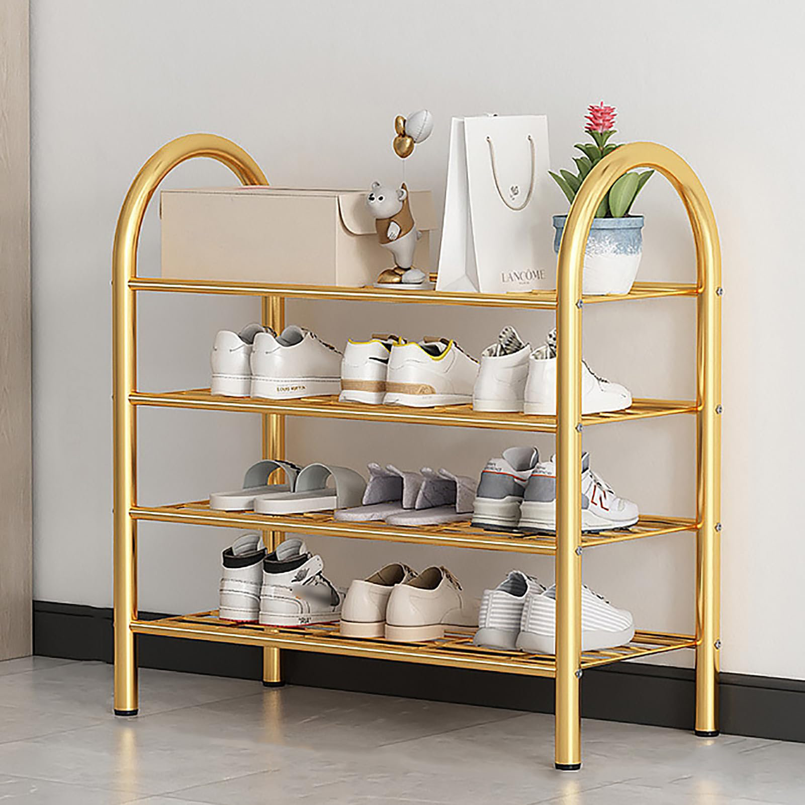 Hokku Designs Metal Shoe Rack,Adjustable Shoe Organizer Sturdy Shoe ...