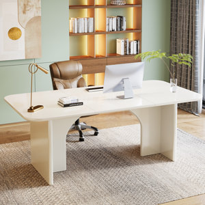 Ebern Designs Hadlock 63'' W Rectangle Executive Desk & Reviews | Wayfair