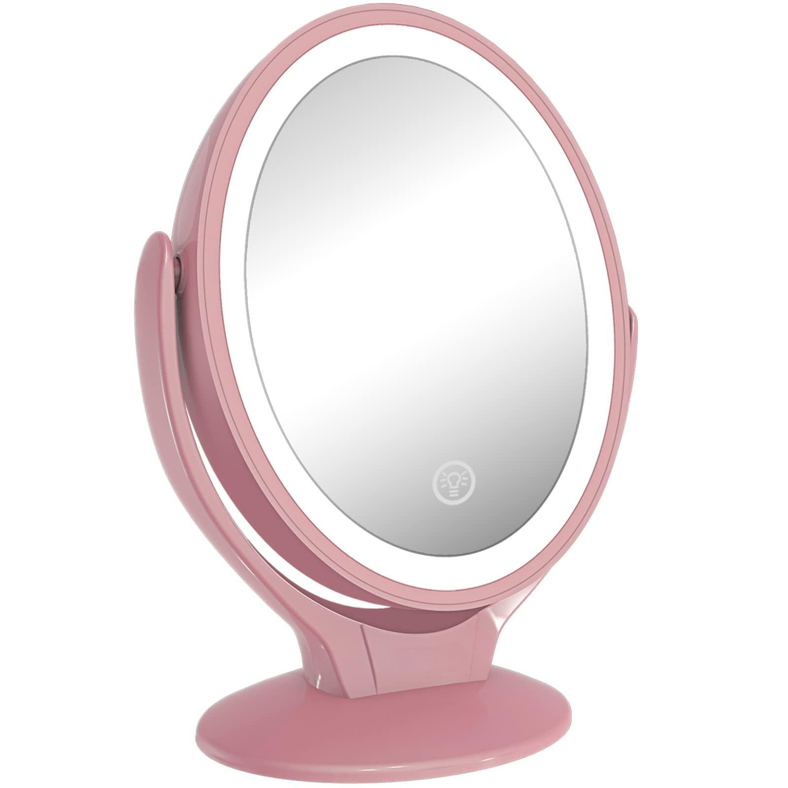 Wrought Studio™ LED Lighted Makeup Vanity Mirror Rechargeable,1X/7X ...
