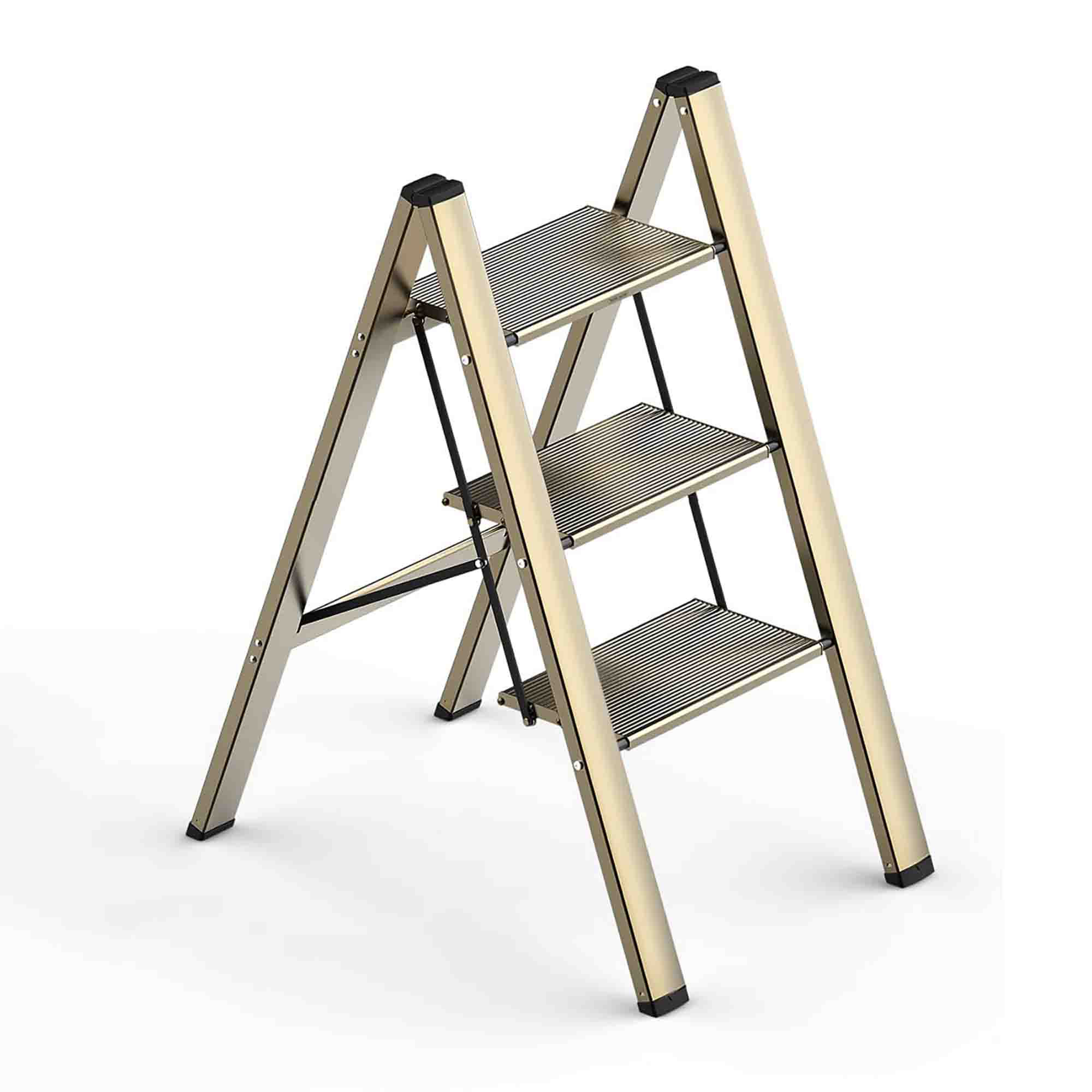 WFX Utility™ 3 - Step Aluminum Lightweight Folding Step Ladder ...