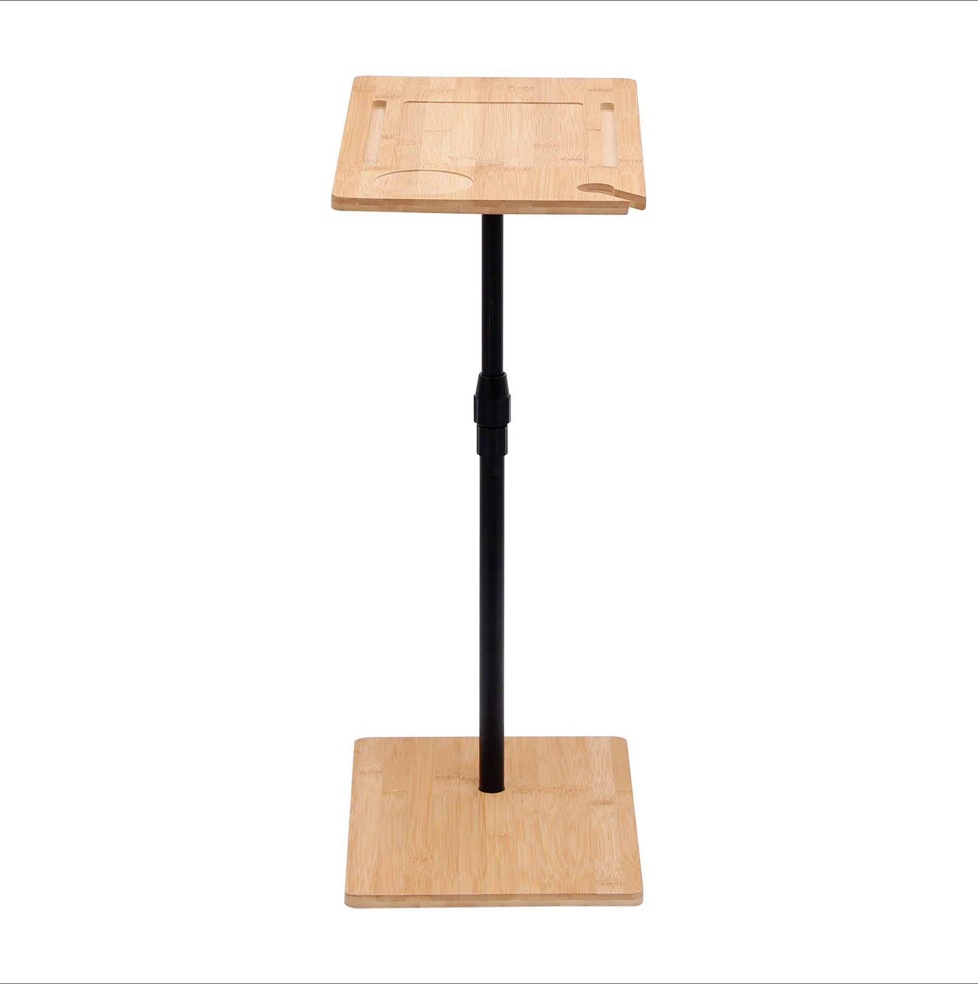 George Oliver Bamboo Couch Tray Table Height Adjustable C-Shaped End ...