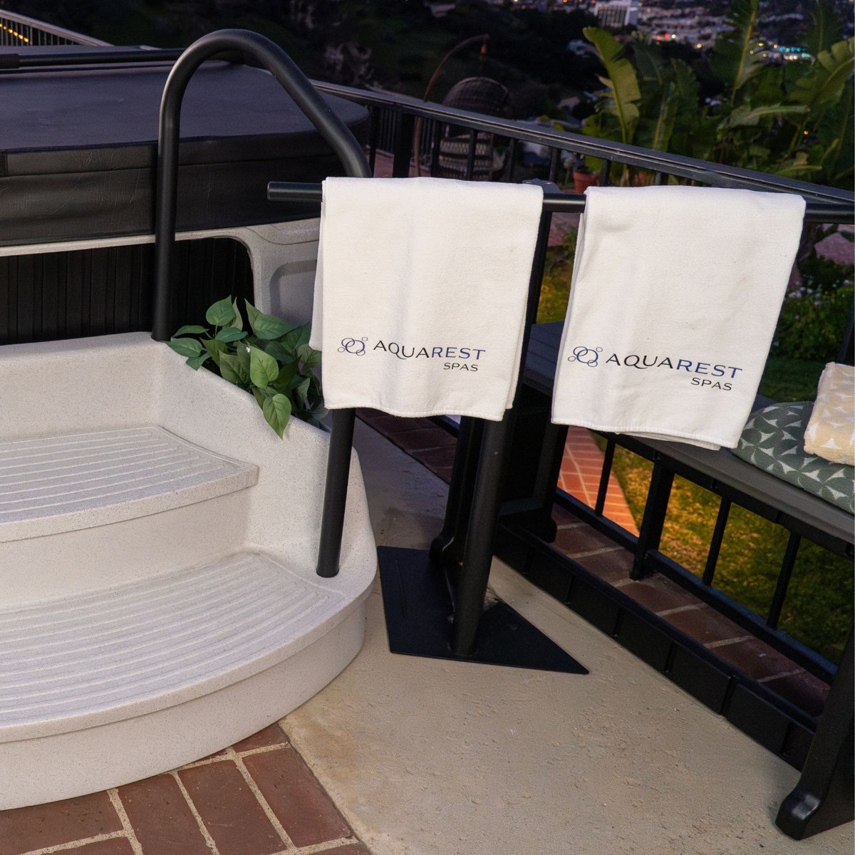 AquaRest Spas, powered by Jacuzzi® pumps Hot Tub Towel Bar & Reviews ...