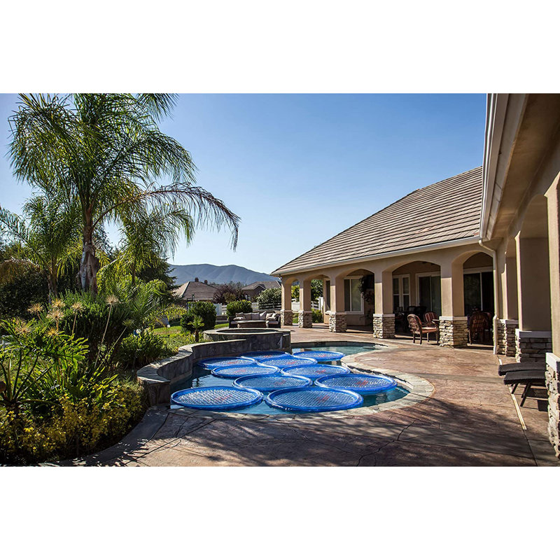 Solar Sun Rings UV Resistant Pool Spa Heater Circular Solar Cover, Blue ...