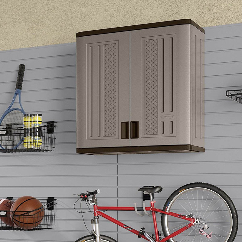 Suncast Plastic Single Storage Cabinet ( 30.25'' H x 30'' W x 12'' D ...