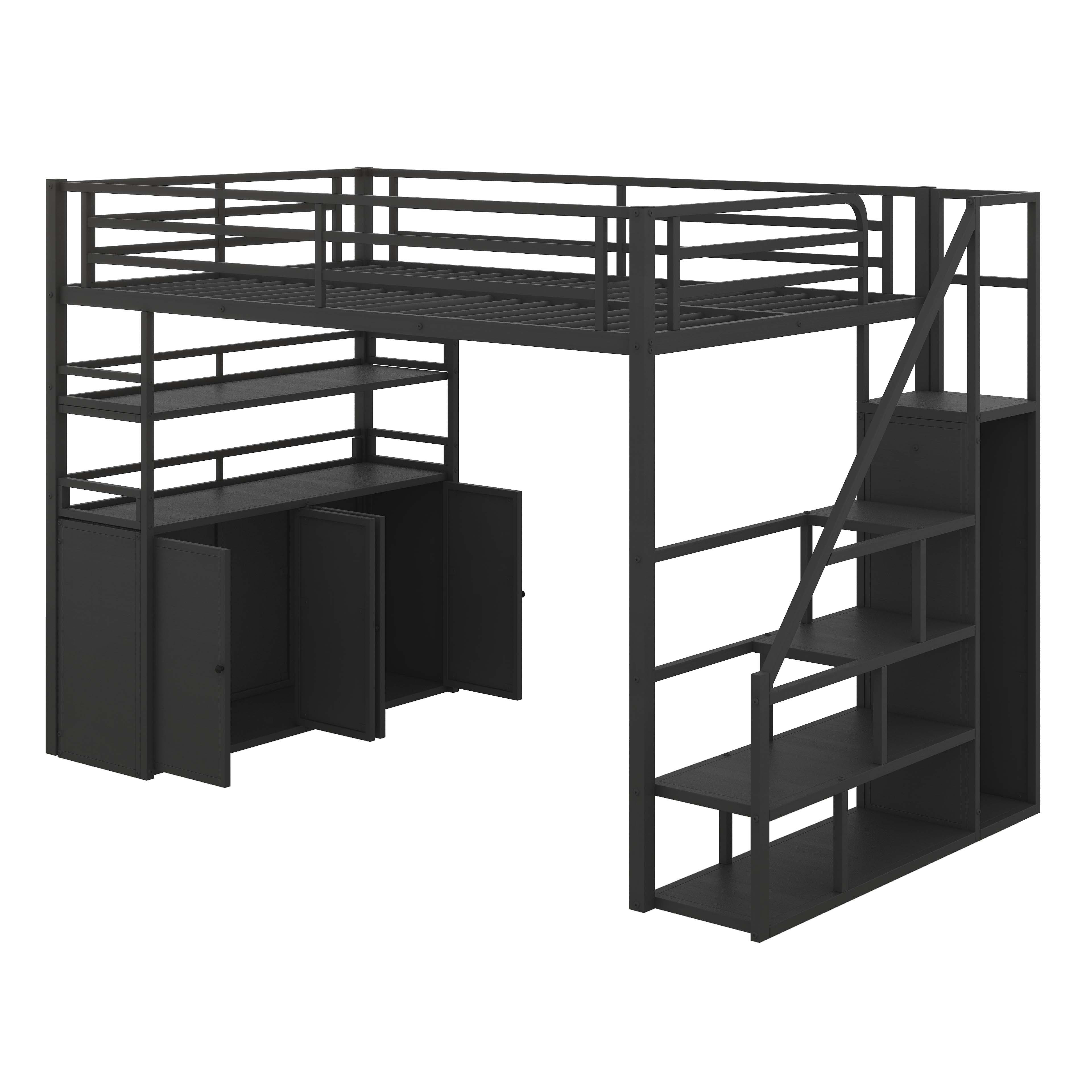 Mason & Marbles Elegant And Functional Full-Size Metal Loft Bed With ...