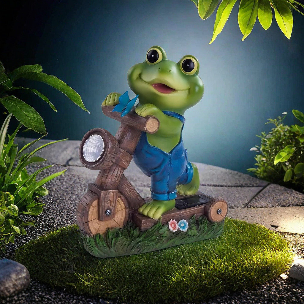 Trinx Solar Garden Frog, Outdoor Garden Decor - Wayfair Canada
