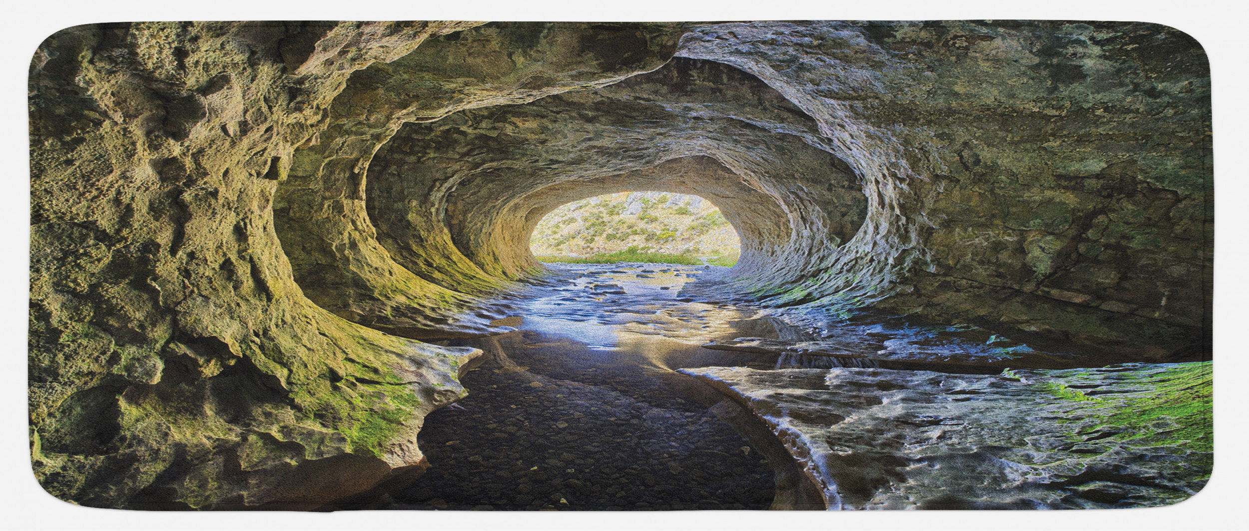 East Urban Home Natural Cave Kitchen Mat | Wayfair