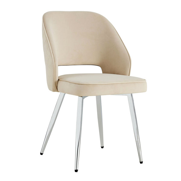 Mercer41 Guernsey Velvet Solid Back Side Chair | Wayfair