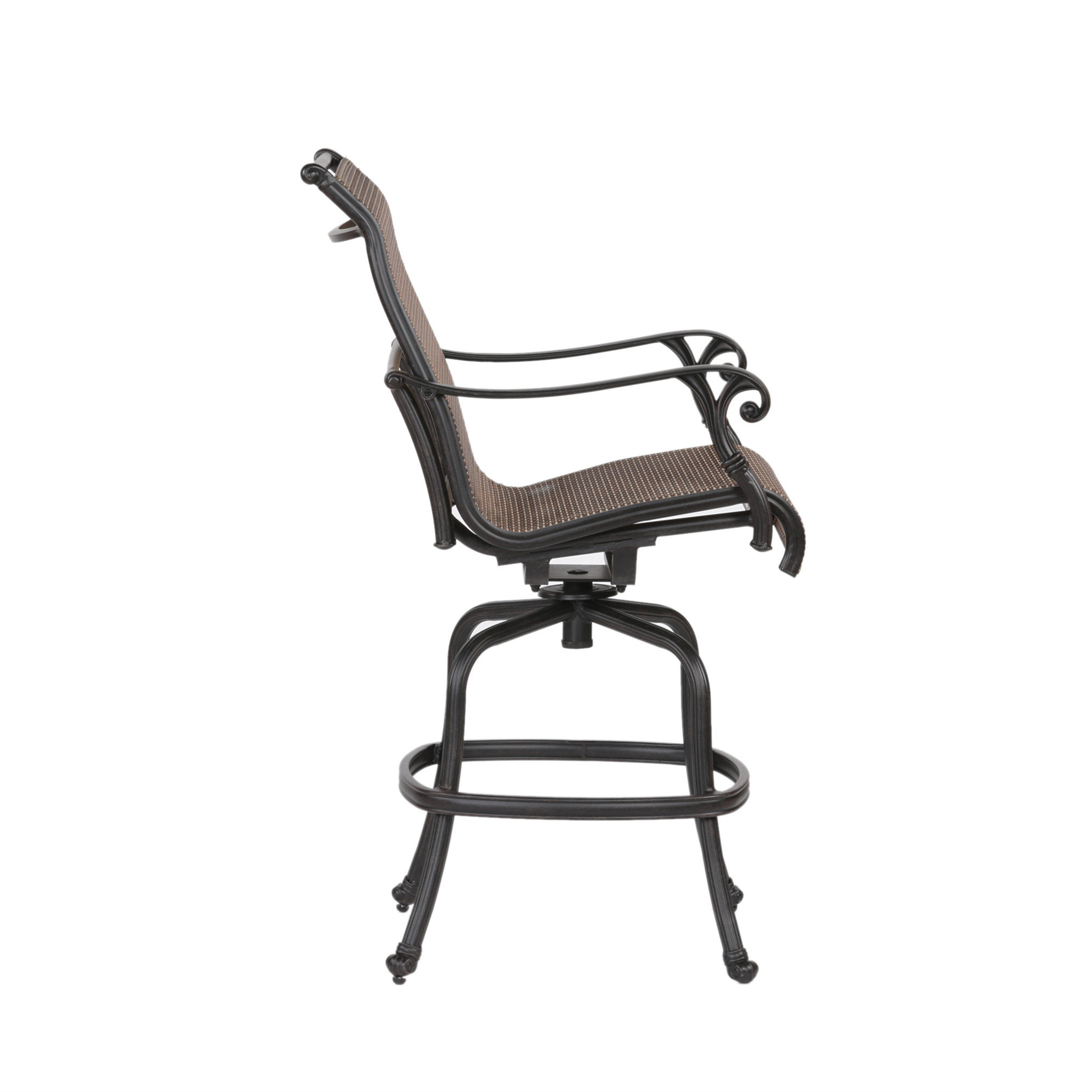 Hokku Designs Outdoor Sling Counter Stool With Aluminum Frame, All ...