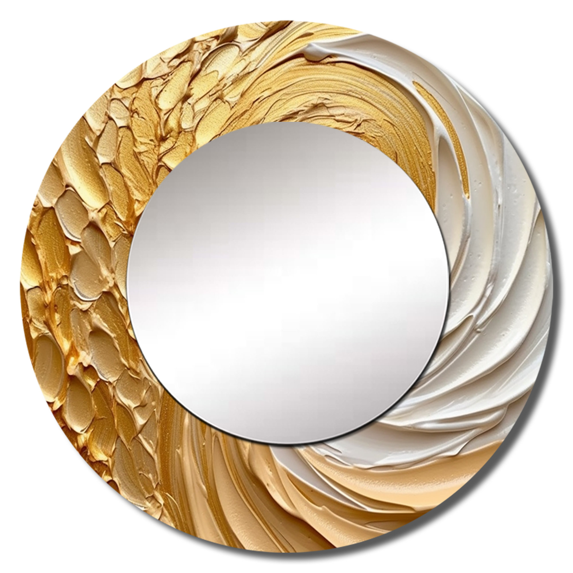 East Urban Home Sarem Gold Eternal Swirl I - Abstract Spirals Unique ...