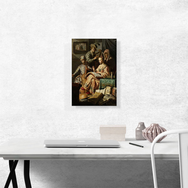 ARTCANVAS " The Music Party Musical Allegory 1626 " by Rembrandt Van ...