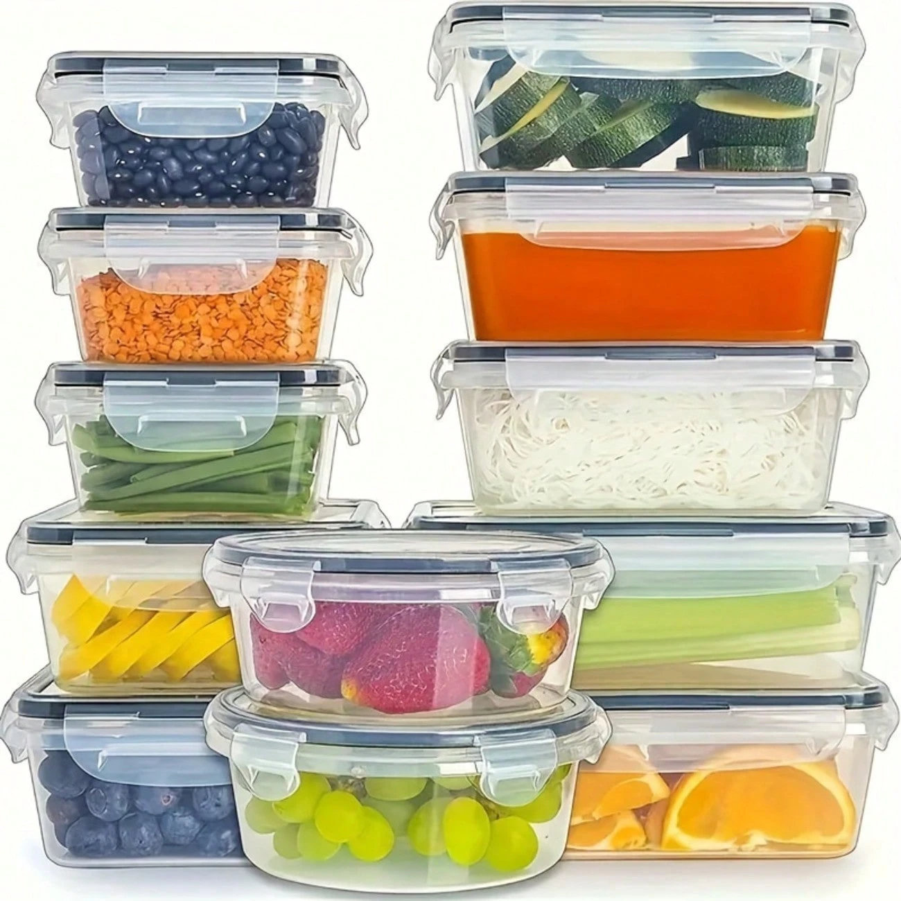 Latitude Run® 12 Pieces Fruit Storage Containers For Fridge, Fresh Food ...