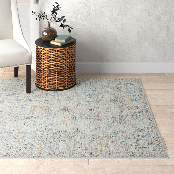 Birch Lane™ Haiya Pale Slate Machine Washable Area Rug & Reviews | Wayfair