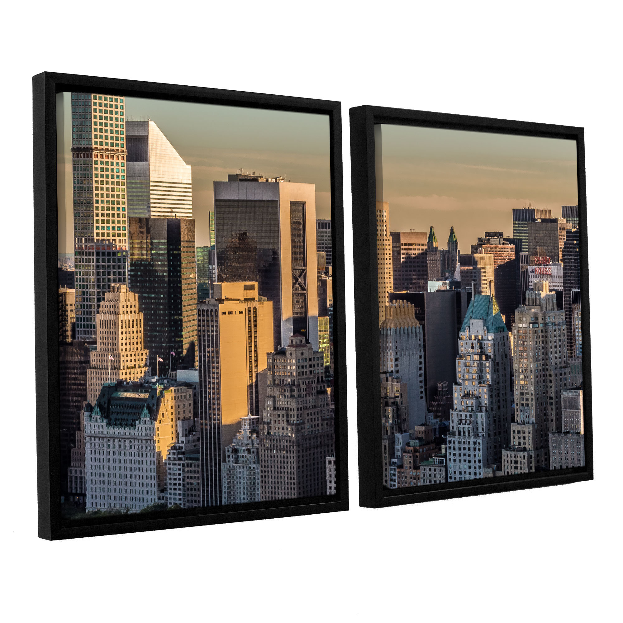 Latitude Run® Midtown I 2 Piece Framed Photographic Print on Canvas Set ...