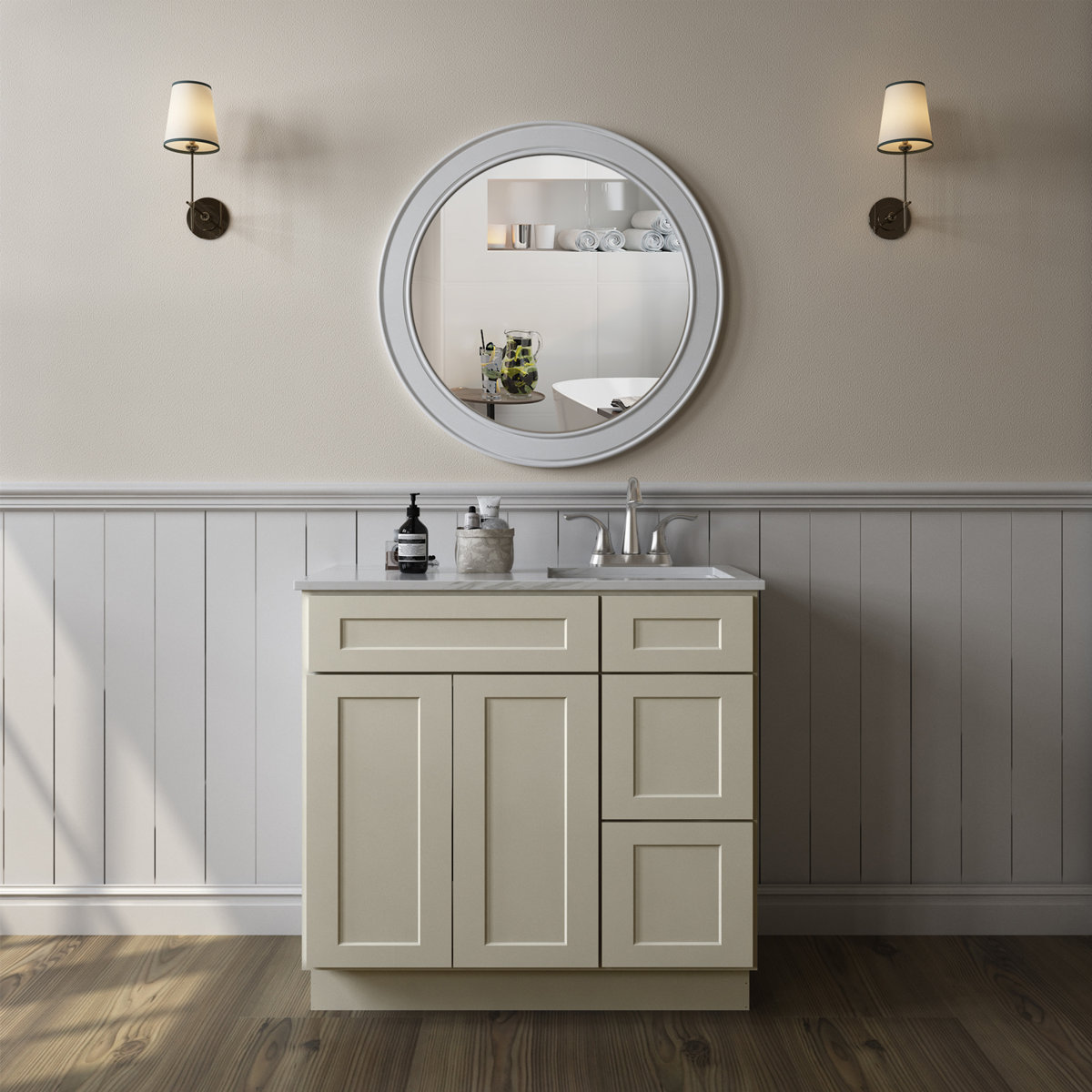 HOMEIBRO Vanity Bases, Soft Closing Doors, for The Laundry Room, Shower ...