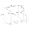 Vanity Atelier Kitchen Farmhouse Sink Base Ready-to-Assemble Cabinet 36 ...