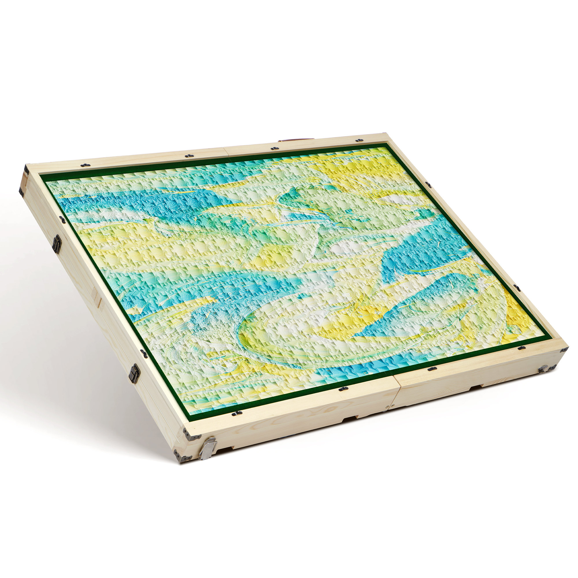 Nisorpa 1500Pcs Portable Foldable Wooden Rotating Jigsaw Puzzle Table ...