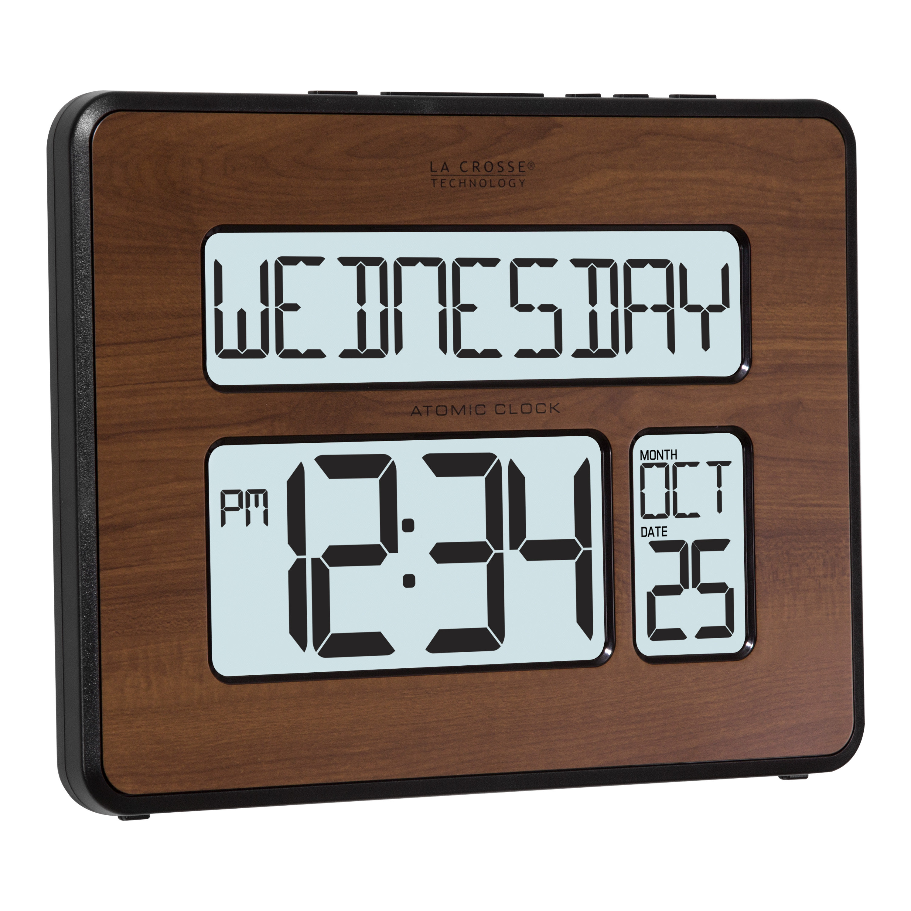 Symple Stuff Weidner Digital Atomic Calendar Clock with Backlight ...