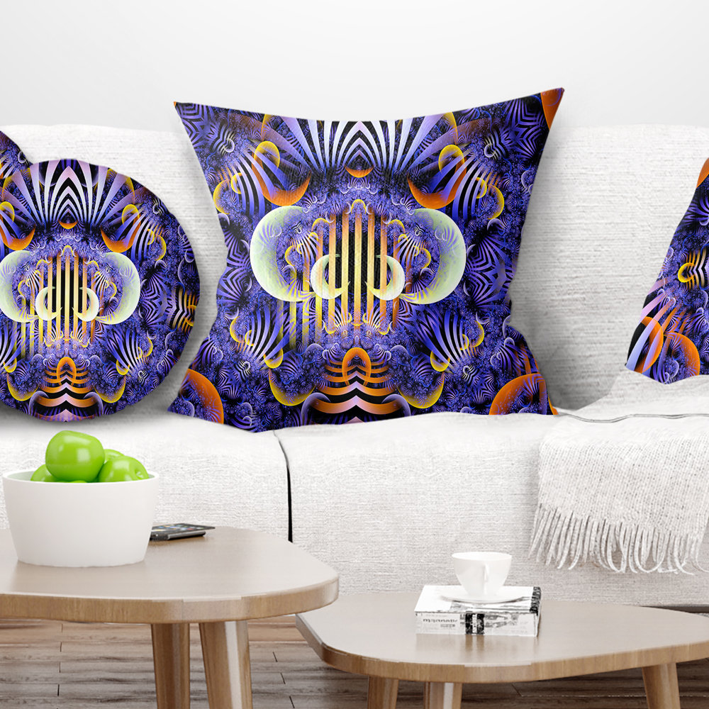 Design Art Magical Fairy Pattern - Floral Printed Pillow | Wayfair