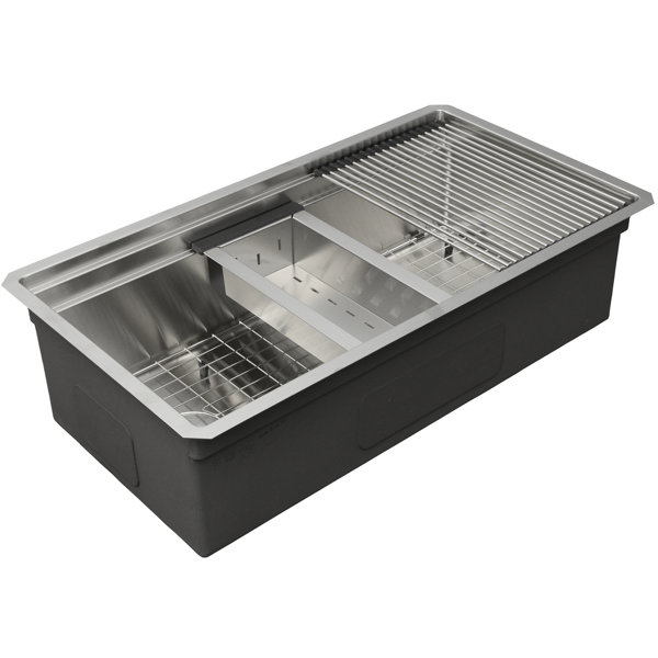 Nantucket Sinks Pro Series 32'' L Undermount Single Bowl Stainless ...