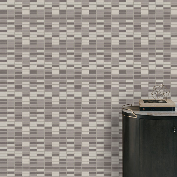 Pixl Refinery Semi-Polished 1'' W x 3'' L Porcelain Tile Mosaic Sheet ...