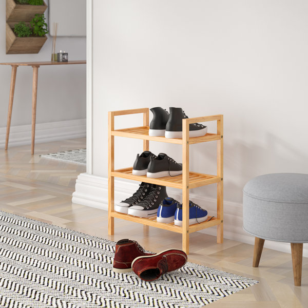 Natur Pur Farris 6 Pair Stackable Solid Wood Shoe Rack & Reviews ...