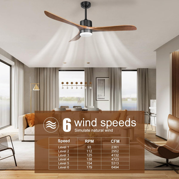 Wrought Studio Chongris 52'' Ceiling Fan with LED Lights | Wayfair