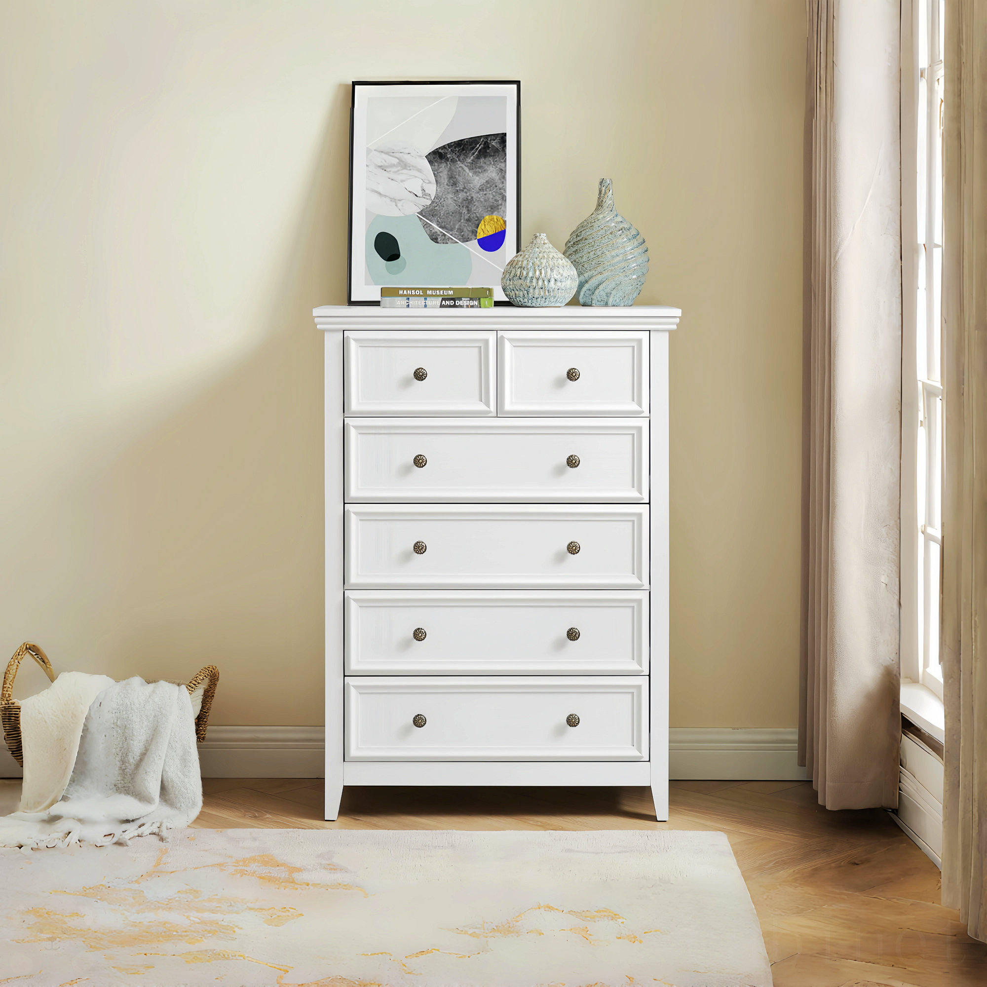 Lark Manor™ Modern 6 Drawers Dresser 6 Drawers Cabinet | Wayfair