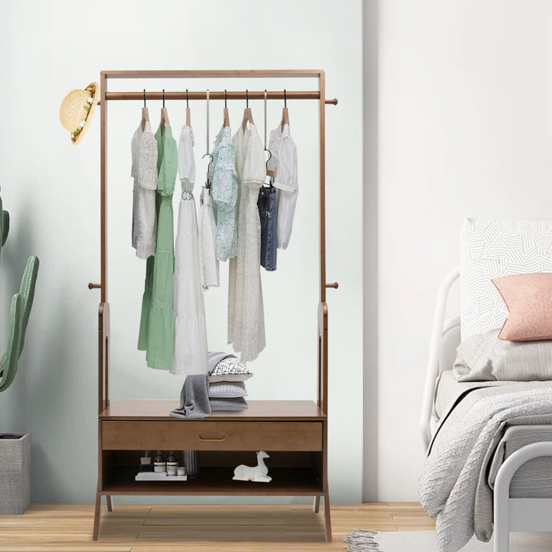 Red Barrel Studio® 66.7" H Manufactured Wood Clothes Rack | Wayfair