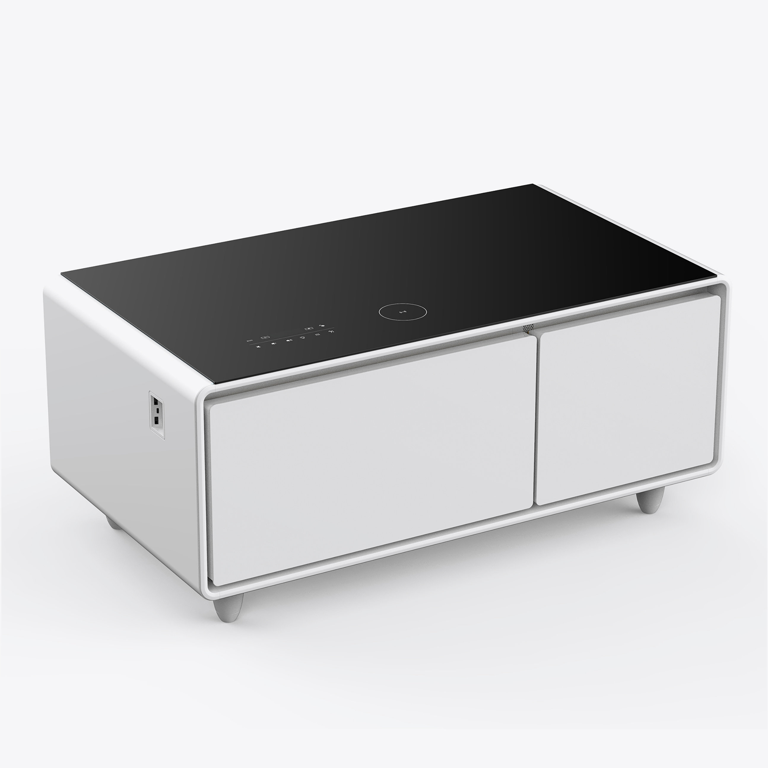 Farm on table Modern Smart Coffee Table with Built-in Fridge, Bluetooth ...
