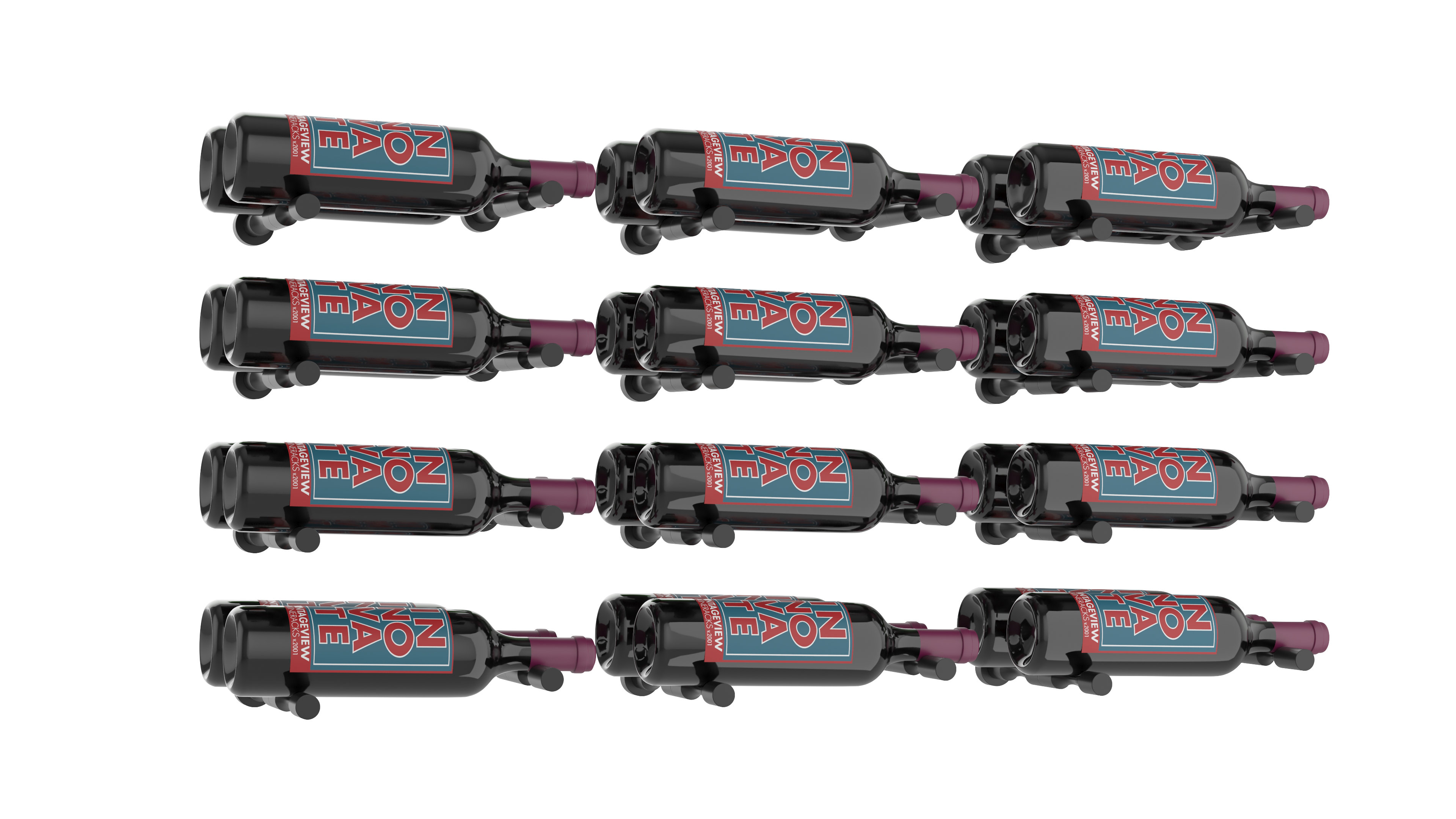 Prep & Savour 24 Bottle Wall Mounted Wine Bottle Rack | Wayfair