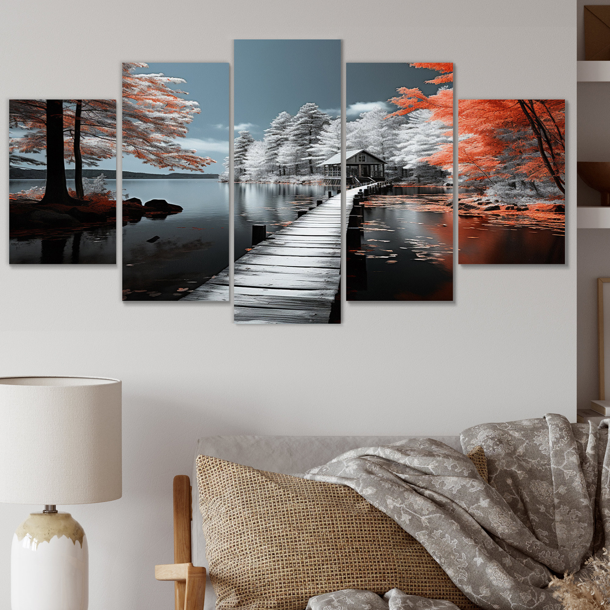 Latitude Run® Red Lake Red Lakeside Whispers II - Lake House Cottage ...