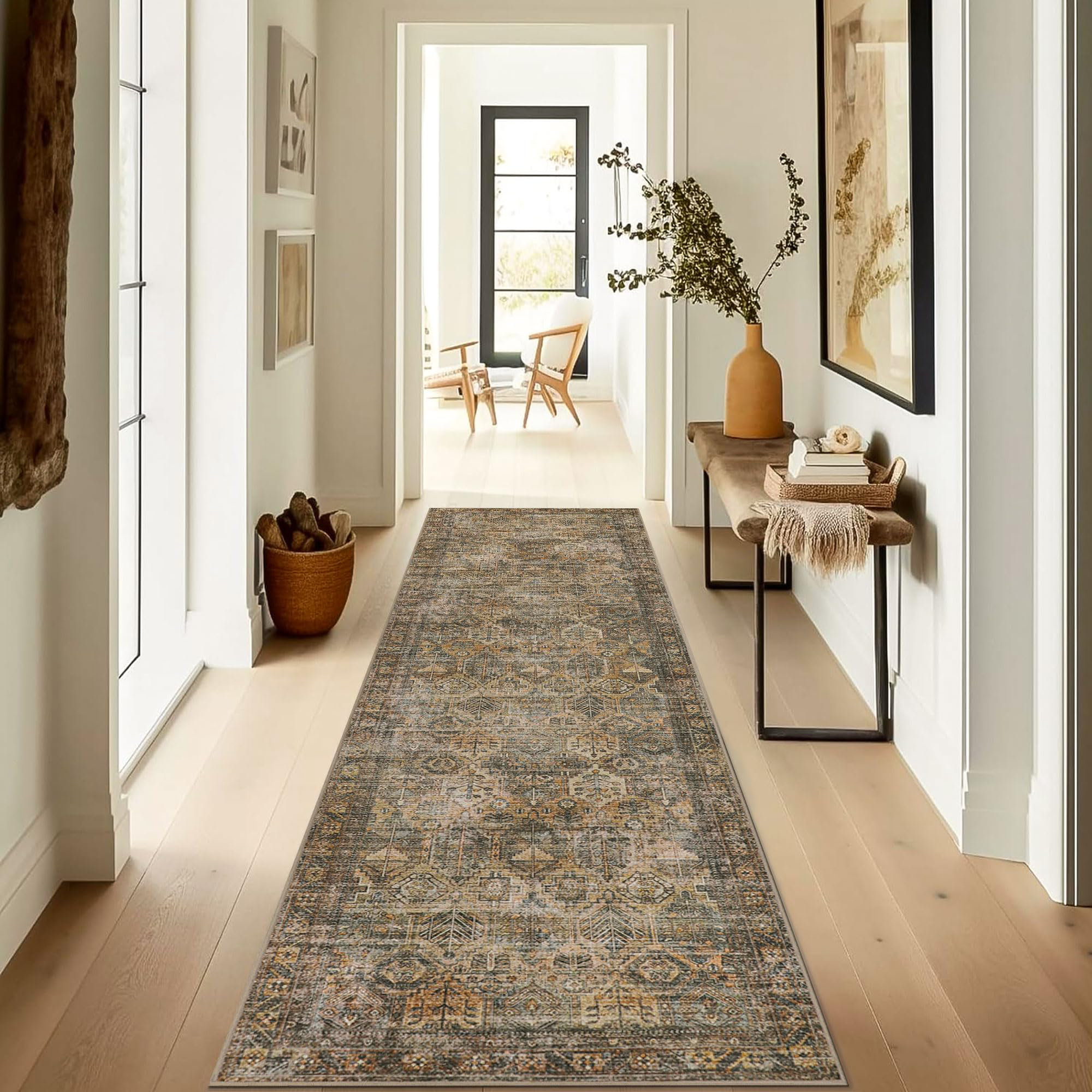 Bungalow Rose Ultra-Thin Foldable Low Pile Rugs, Machine Washable Non ...