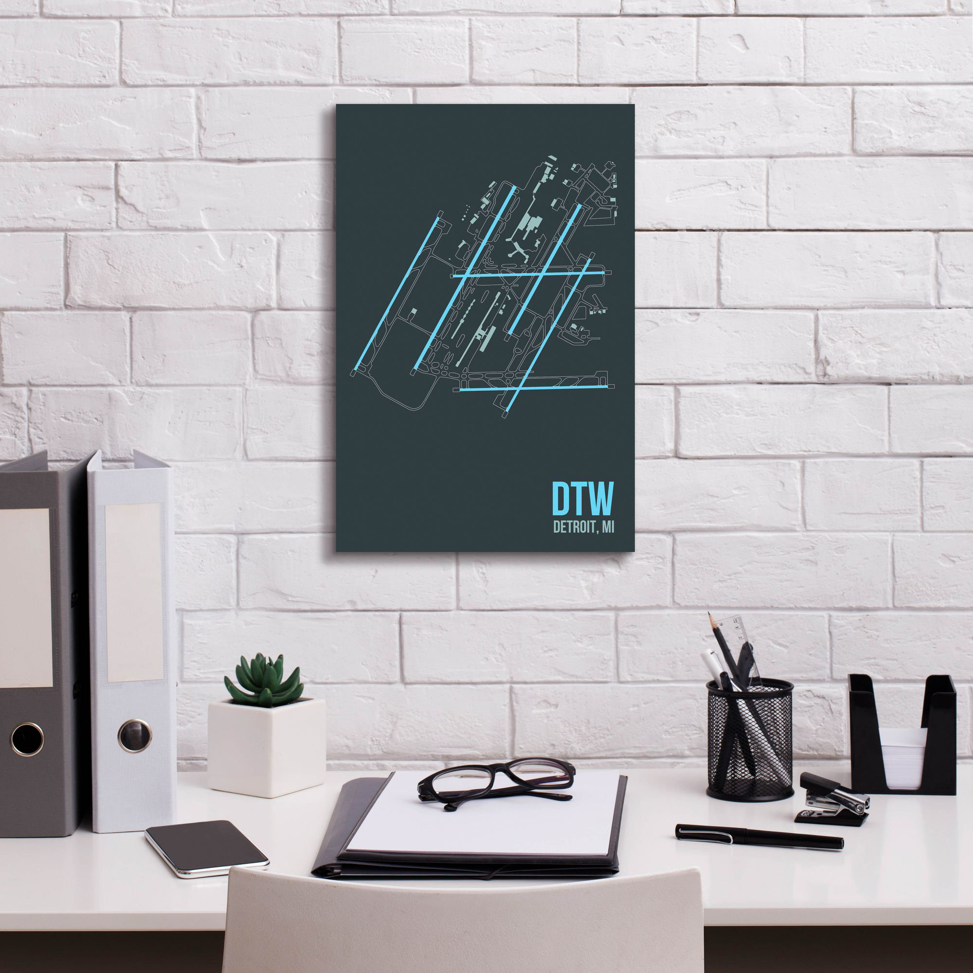 Trinx 'DTW Airport Layout' By O8 Left, Canvas Wall Art - Wayfair Canada