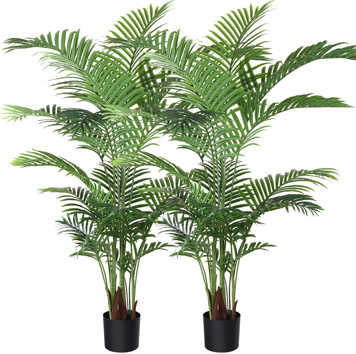 Bayou Breeze Artificial Areca Palm Plant 5 Feet Fake Palm Tree with 17 ...