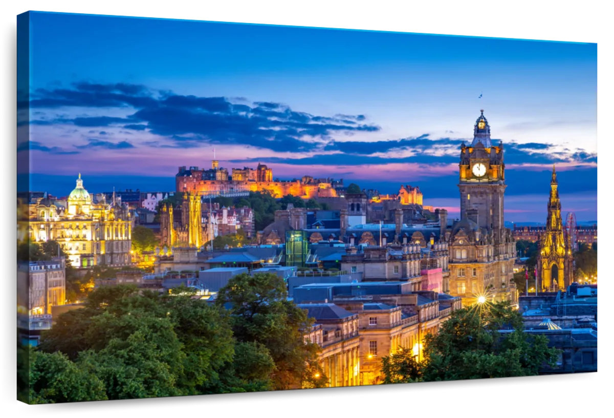 Ebern Designs Kavia Edinburgh At Night Time | Wayfair