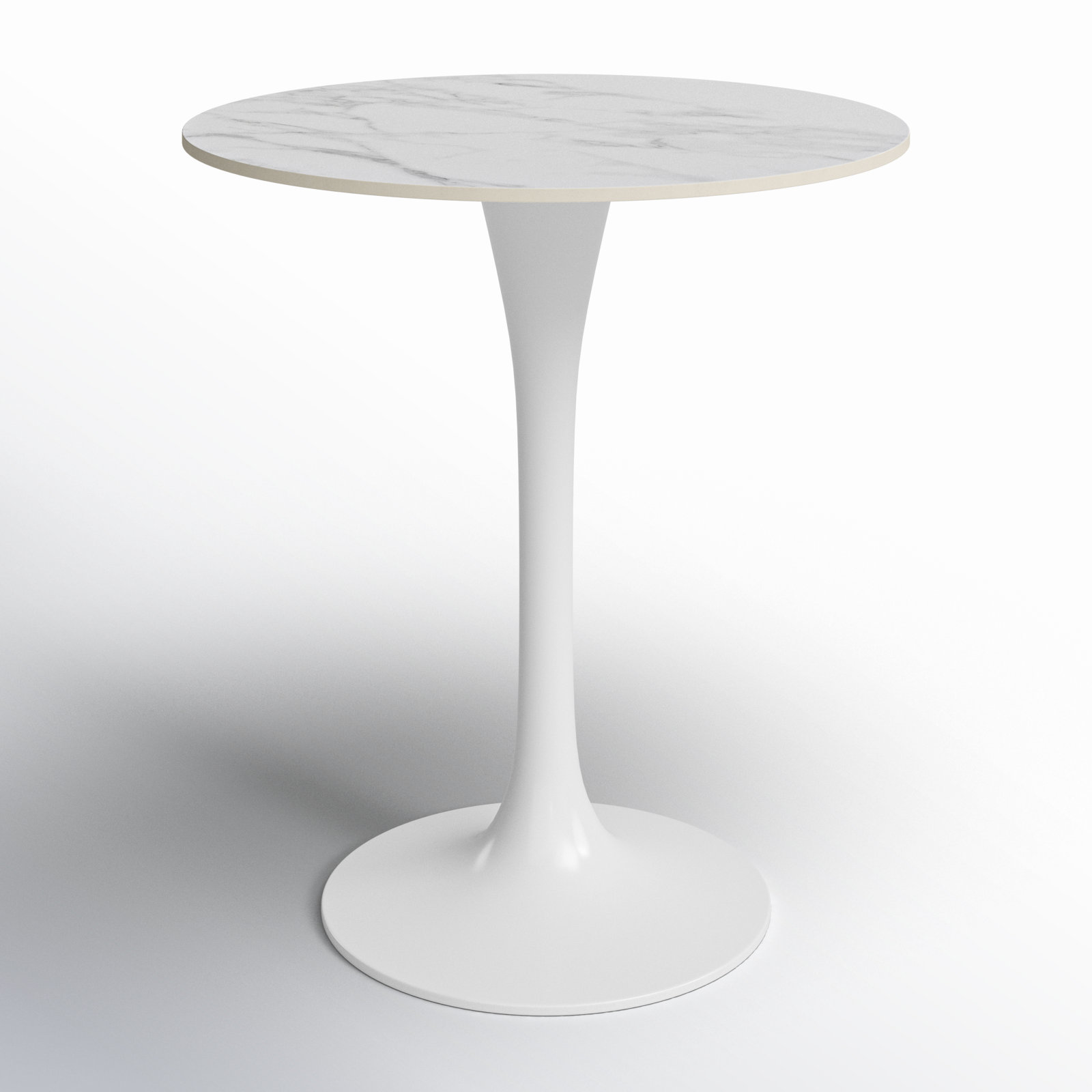 AllModern Flow Side Table With High Gloss White Ceramic Top And High ...