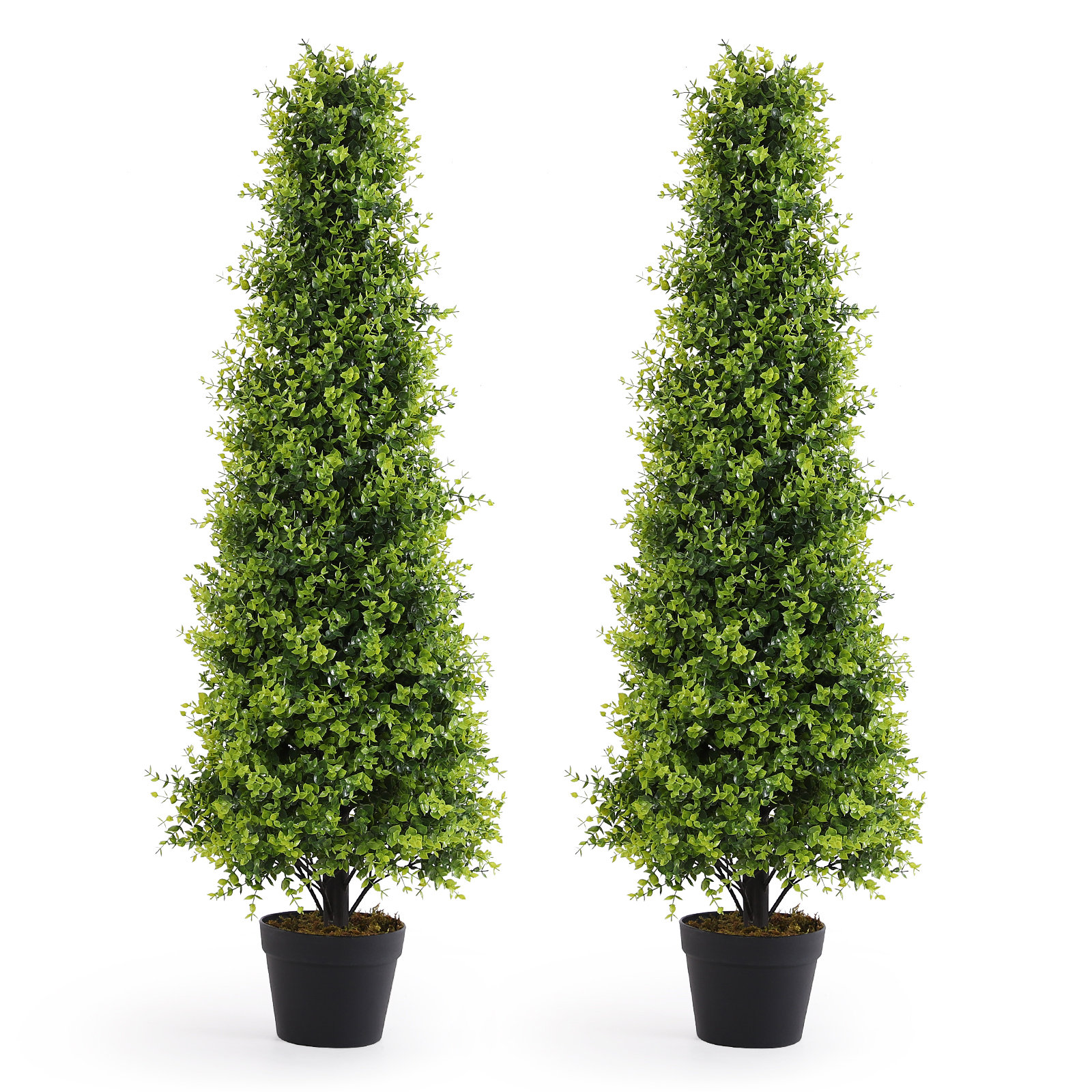 Primrue Artificial Boxwood Topiary Faux Boxwood Cone In Pot UV ...