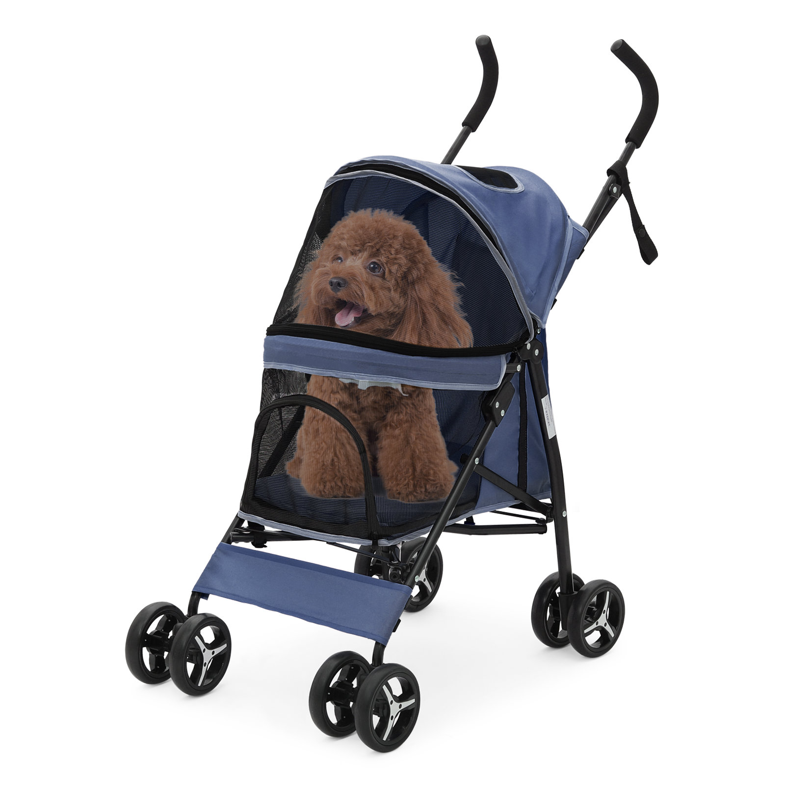 Bring Home Furniture Foldable Lightweight Pet Stroller for Cats & Dogs ...
