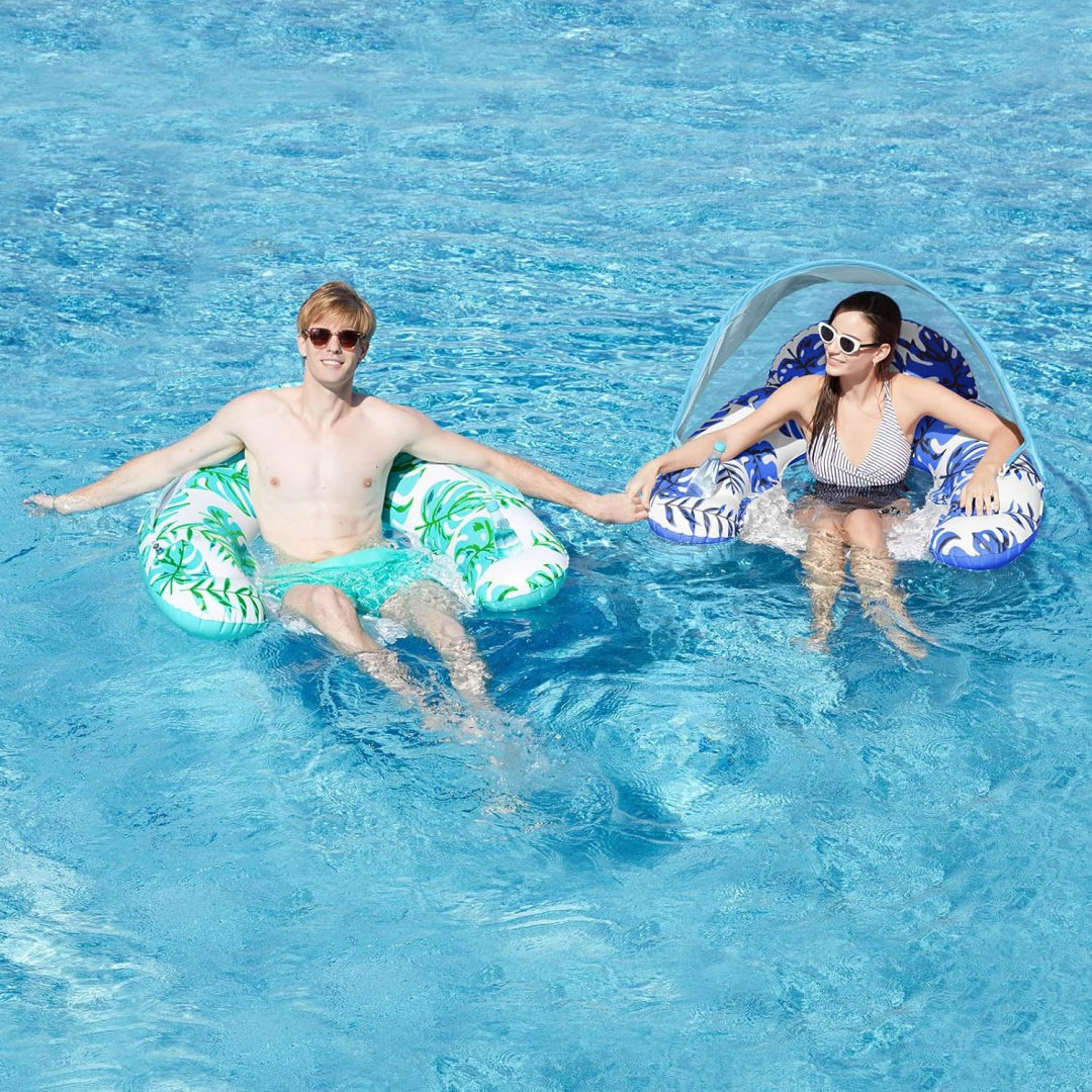 DESIGN SHOP BY SHELL Très grand flotteur de piscine avec auvent pour ...