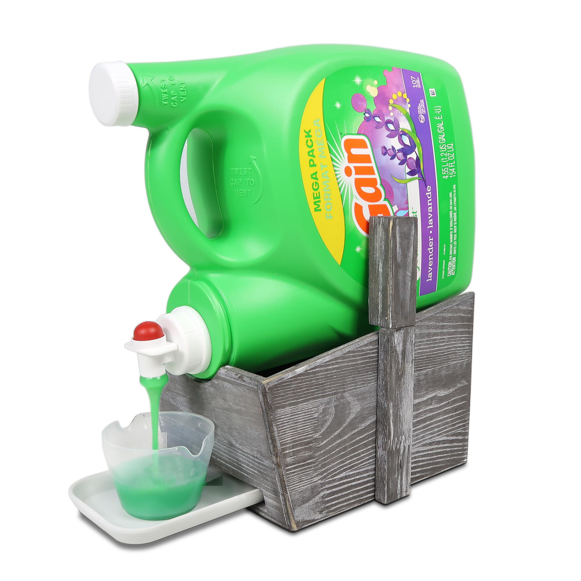 BOJUNTAN Farmhouse Laundry Detergent Shelf - Liquid Laundry Detergent ...