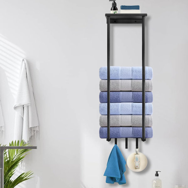 ONFRJFVR Small Bathroom Wall Mounted Vertical Towel Rack | Wayfair
