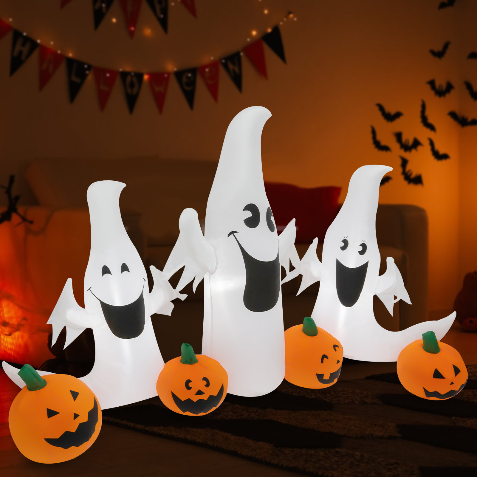 The Holiday Aisle® Long Halloween Inflatables | Wayfair