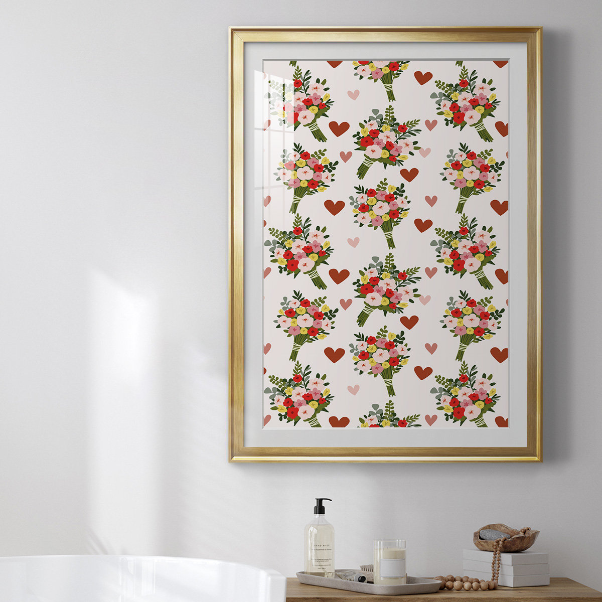 Red Barrel Studio® Darling Valentine Collection E Premium Framed Print ...