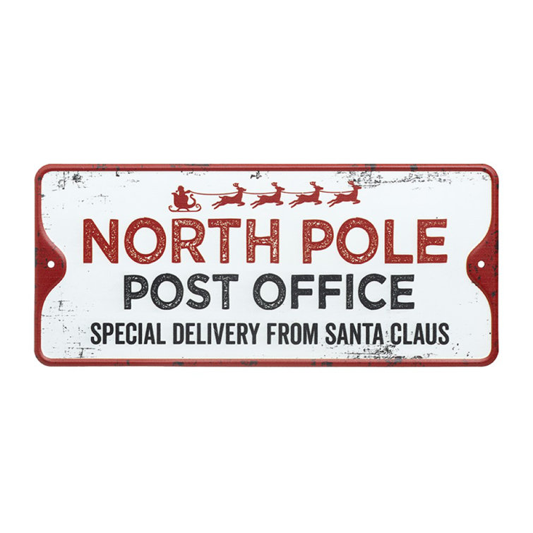 The Seasonal Aisle North Pole Post Office Sign | Wayfair.co.uk