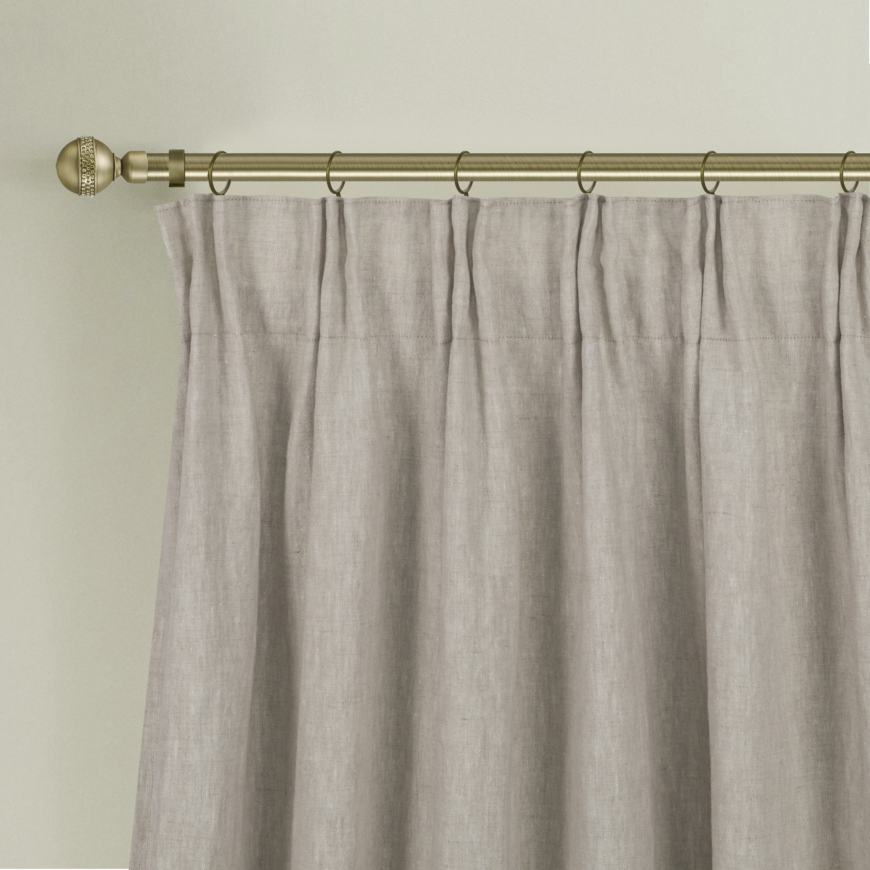 Native Linum Newport Linen Semi-Sheer Curtain Panel | Wayfair