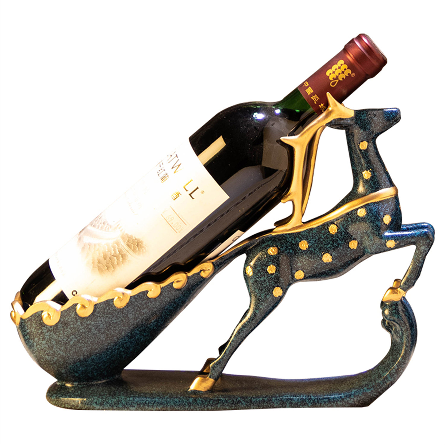 Mercer41 Dracy Tabletop Wine Bottle Rack Blue | Wayfair